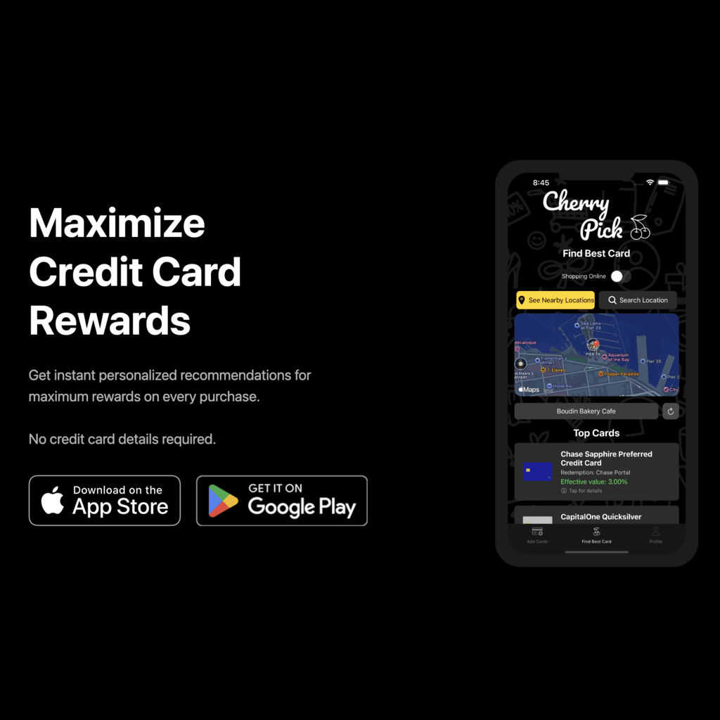 Cherry Pick - Best Credit Card Rewards App 2025 | Maximize Points & Cashback